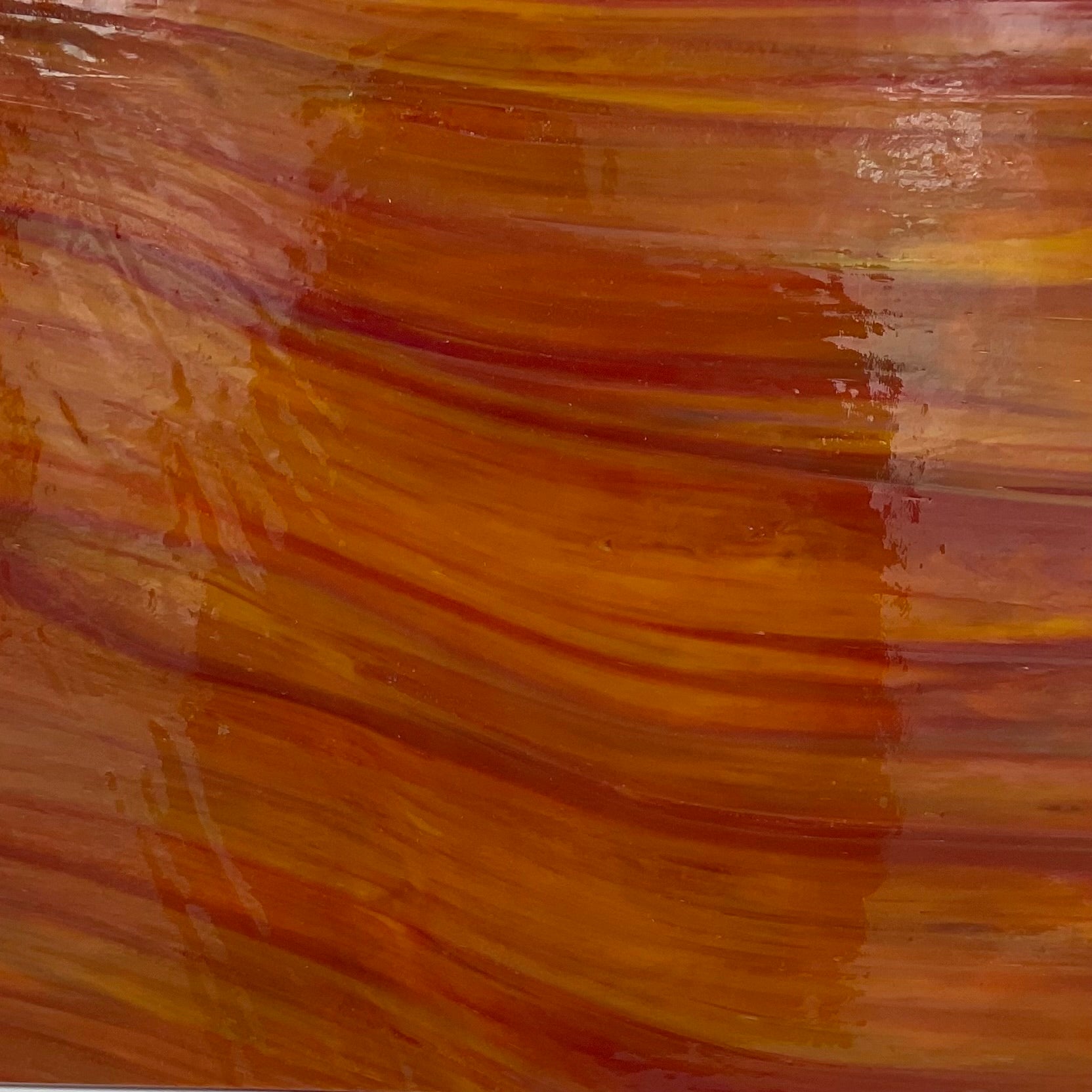 PW 29L Orange/Red Wispy Semi-Transparent – Lucent Glass